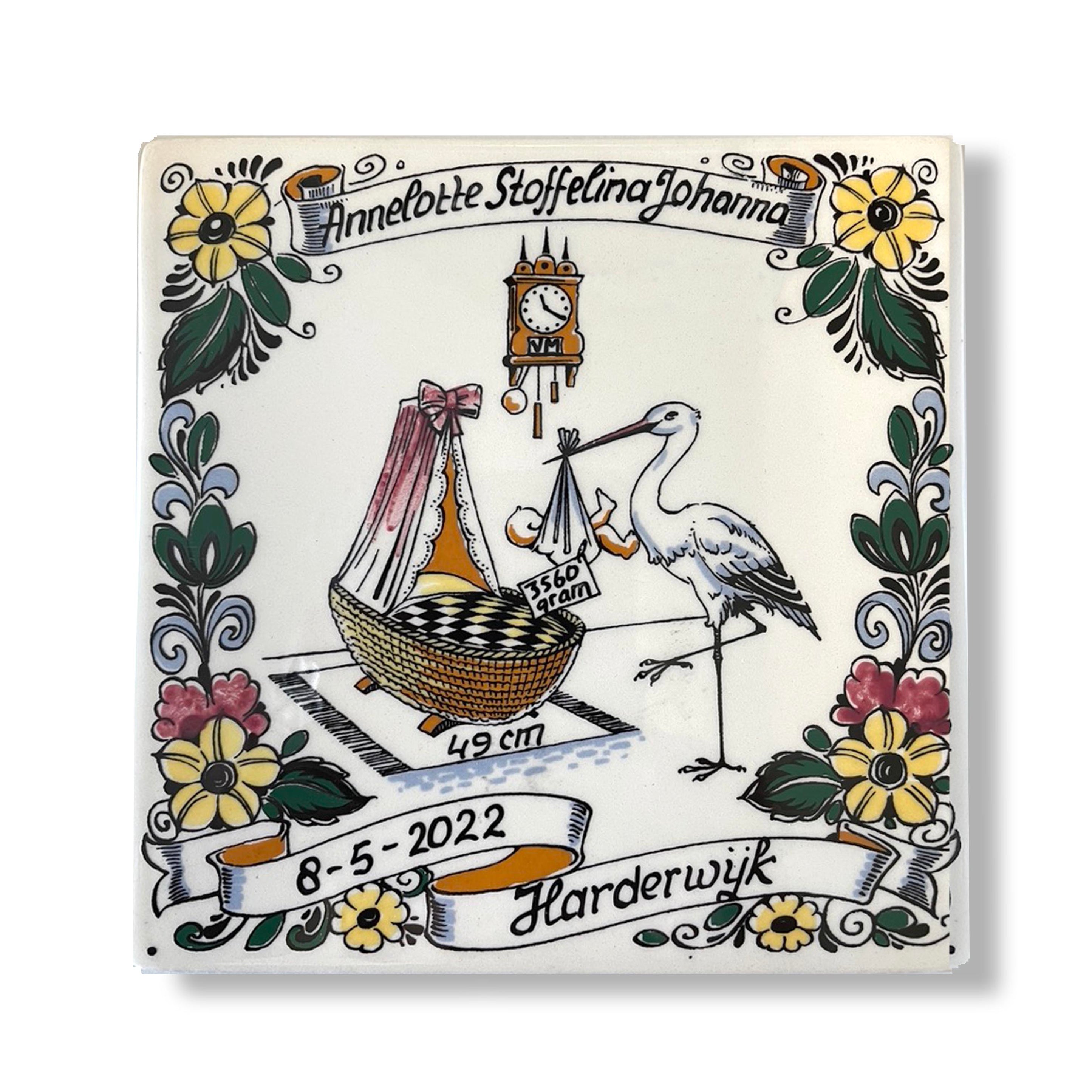 Color Birth Tile (6 in) – Dutch Birth Plates